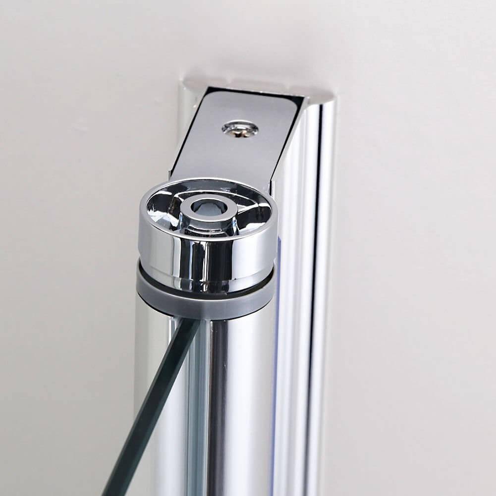 SUNNY SHOWER Semi Frameless Pivot Shower Door with 1 4 inch Clear Temp